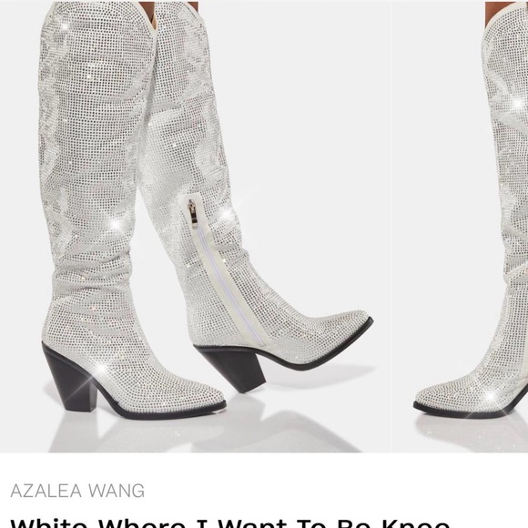 Dolls Kill | Shoes | Azalea Wang Rhinestone Boots | Poshmark